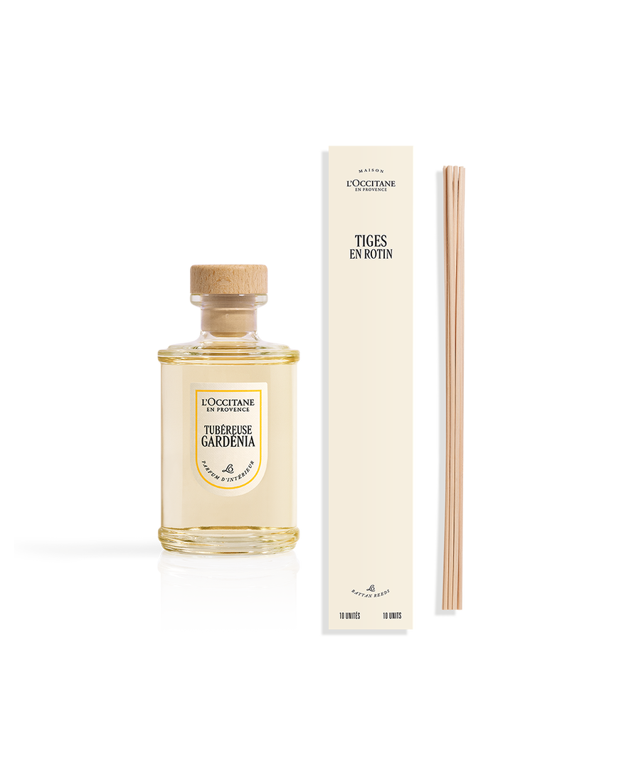 Tubéreuse Gardénia Home Diffuser Set 240ml | L'Occitane